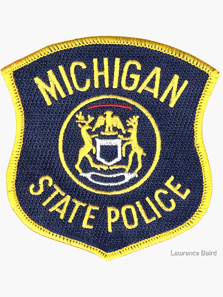 "Michigan State Police" Sticker for Sale by lawrencebaird | Redbubble