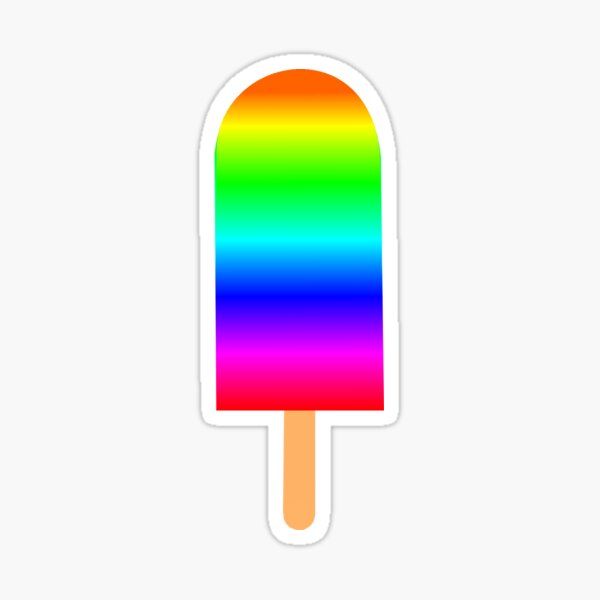 "RAINBOW ICE POP" Sticker by alittlebluesky | Redbubble