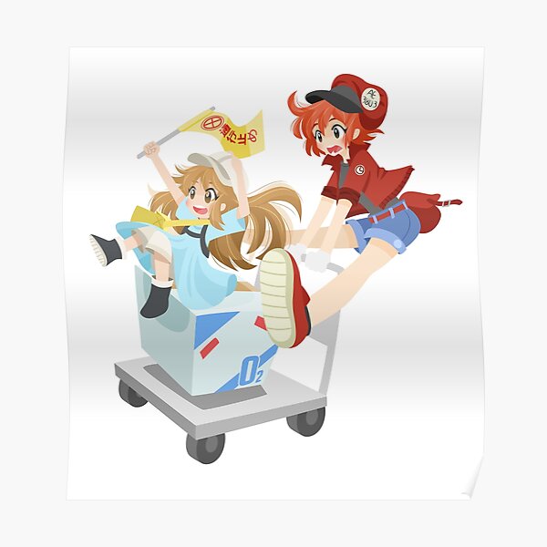 "Cells At Work (Hataraku Saibo) - Red Blood Cell and Platelet" Poster ...