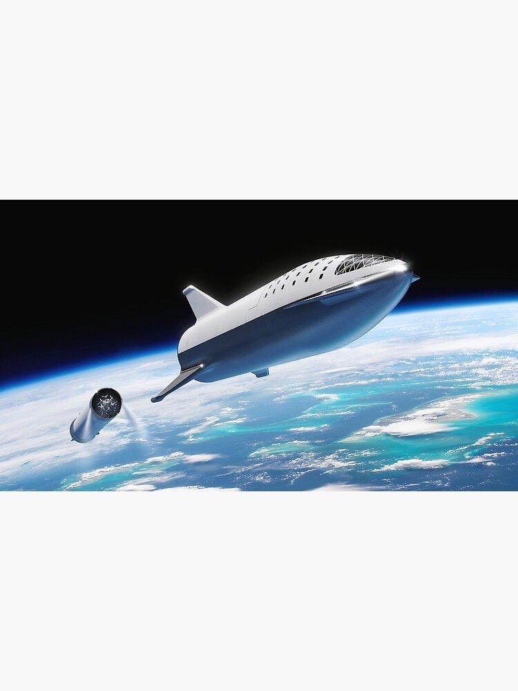 "SpaceX BFR at Stage Separation" Poster for Sale by bobbooo | Redbubble