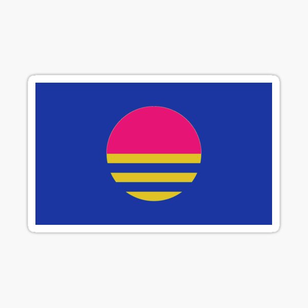 "Vaporwave Flag " Sticker by RBEnt | Redbubble