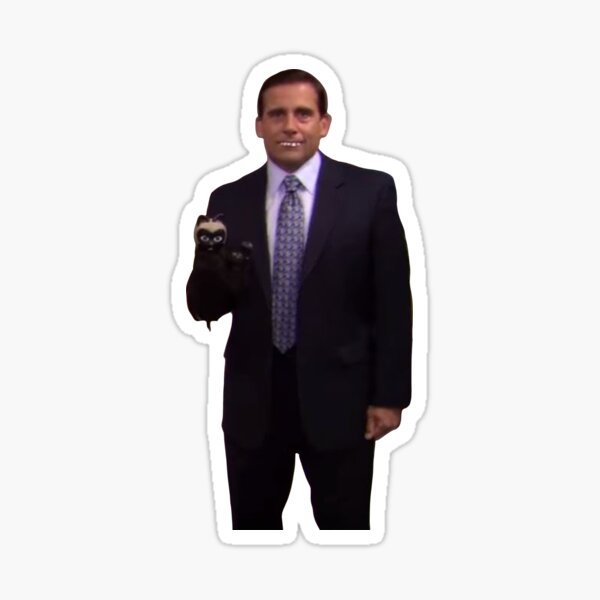 "Michael Scott, Puppetmaster" Sticker for Sale by hrubiks | Redbubble