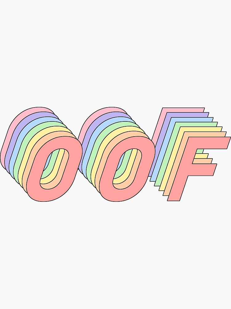 "oof" Sticker by keikarii | Redbubble