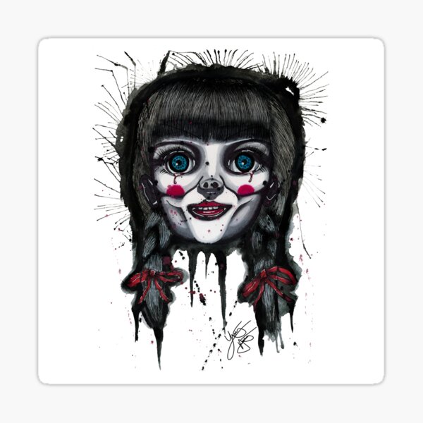 "The Horror of Annabelle" Sticker for Sale by LewisLeathers | Redbubble