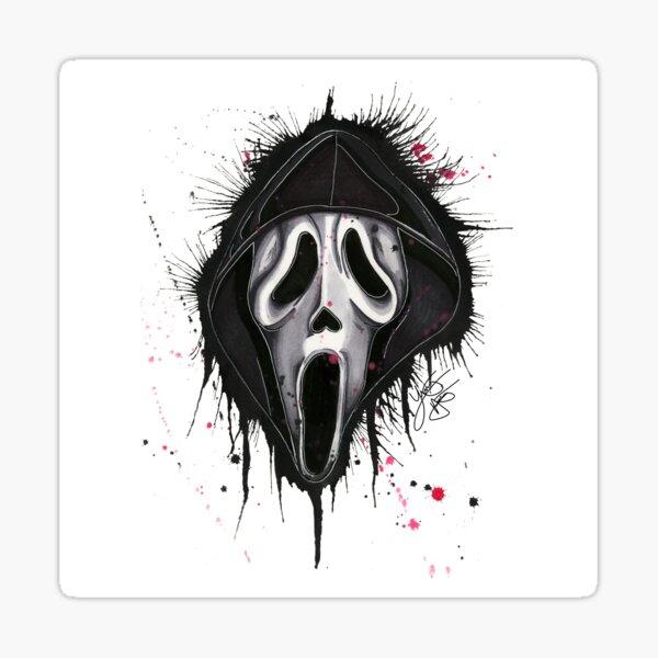 "The Horror of Ghost Face" Sticker by LewisLeathers | Redbubble