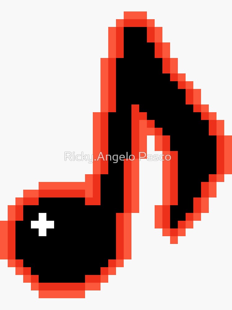 "Red Music Note" Sticker for Sale by rapixel | Redbubble