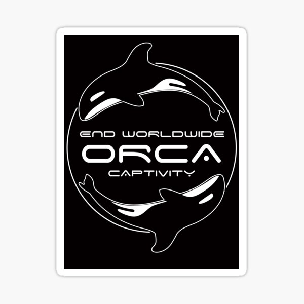 "End Worldwide Orca Captivity" Sticker for Sale by oddmetersam | Redbubble