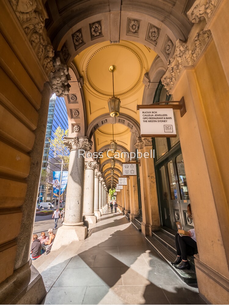 "GPO Building, Martin Place, Sydney" Sticker for Sale by rossacampbell ...