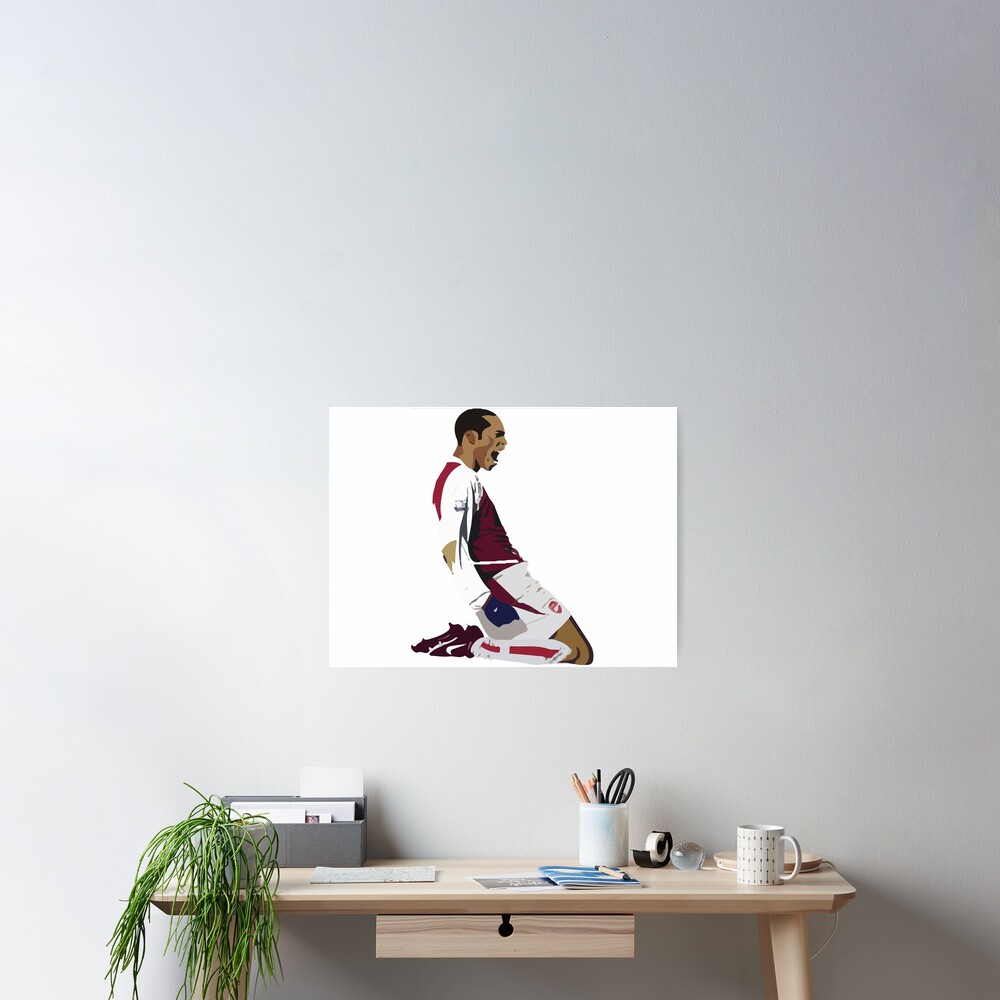"Thierry Henry Knee slide Celebratiob" Poster for Sale by Quamburger ...