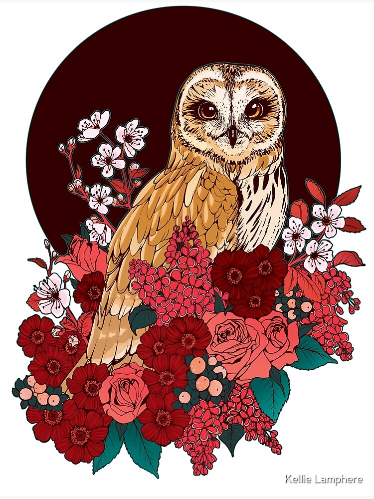 "Owl Floral Eclipse" Photographic Print for Sale by plaguedog | Redbubble