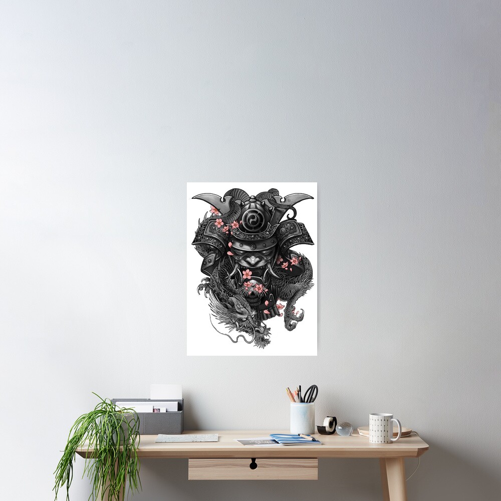 "Samurai helmet" Poster by DKDesings | Redbubble