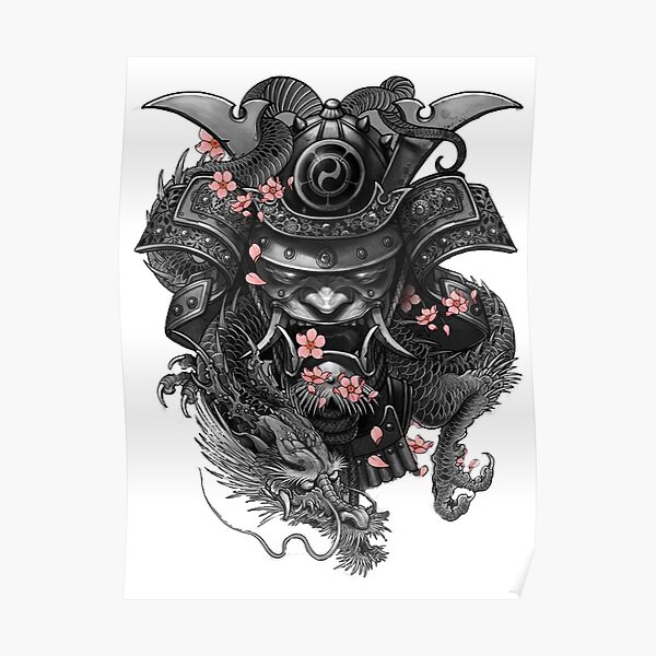 "Samurai helmet" Poster by DKDesings | Redbubble