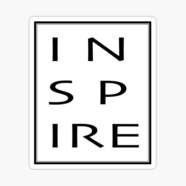 "Minimalist Inspire" Sticker by Limbodotlife | Redbubble