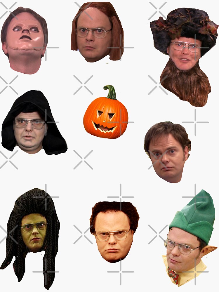"Dwight Schrute in disguise sticker pack" Sticker for Sale by ...