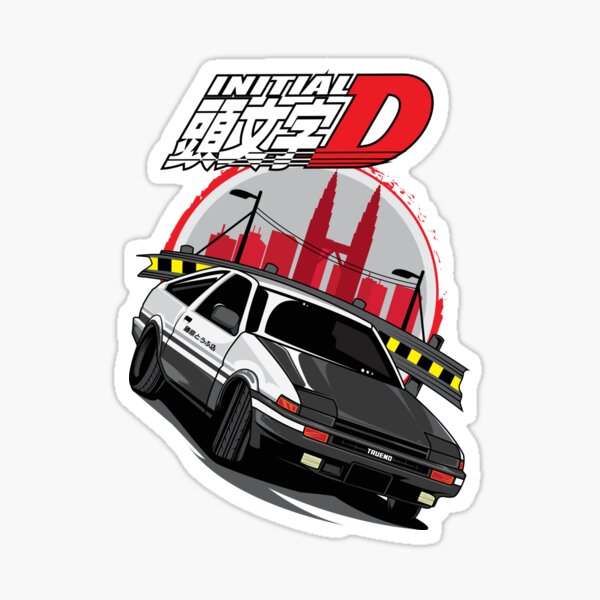 "Initial D" Sticker by cungtudaeast | Redbubble