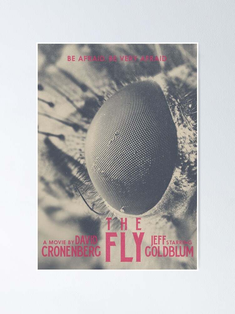 "The Fly, horror movie poster, David Cronenberg, Jeff Goldblum ...
