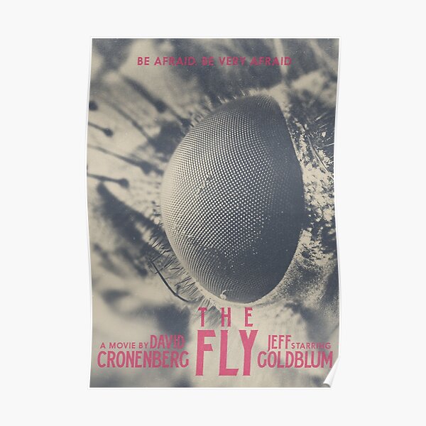 "The Fly, horror movie poster, David Cronenberg, Jeff Goldblum ...