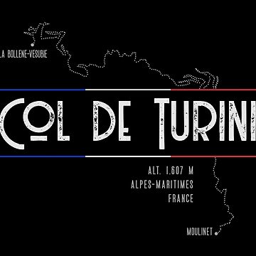 Sticker for Sale mit "Col De Turini 01 T-Shirt + Aufkleber – Route des ...
