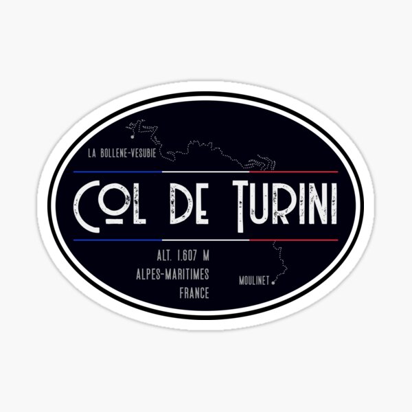 Sticker for Sale mit "Col De Turini 01 T-Shirt + Aufkleber – Route des ...