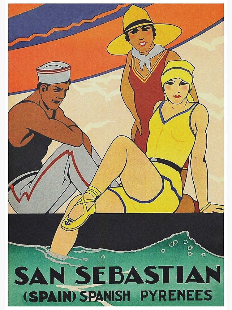 "San Sebastian Spain Vintage Travel Poster" Poster for Sale by ...