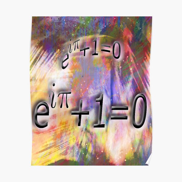 "Euler Identity meets DigiArt" Poster for Sale by GePadeSign | Redbubble