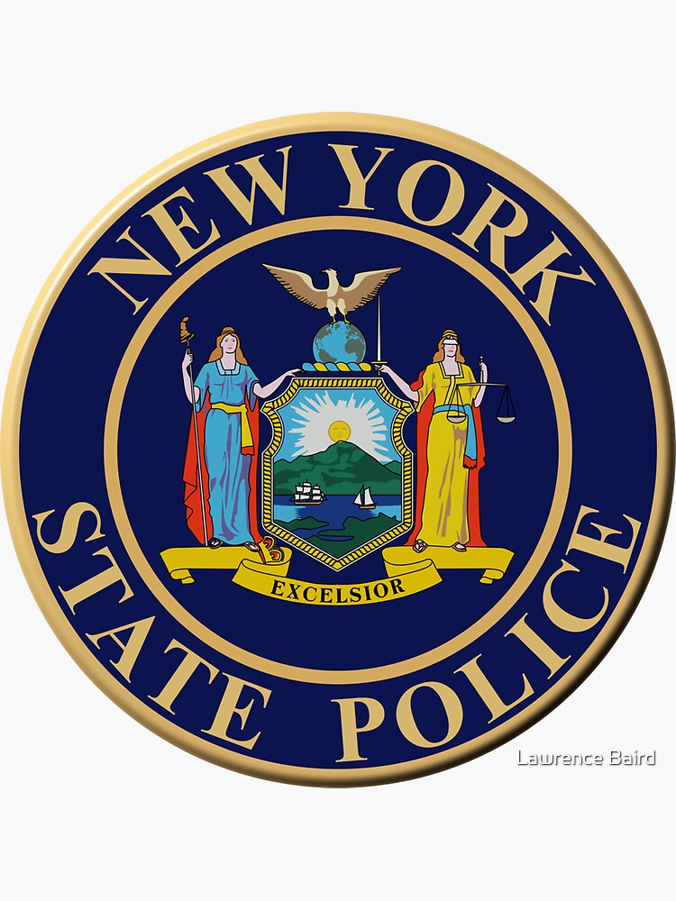 "New York State Police" Sticker for Sale by lawrencebaird | Redbubble