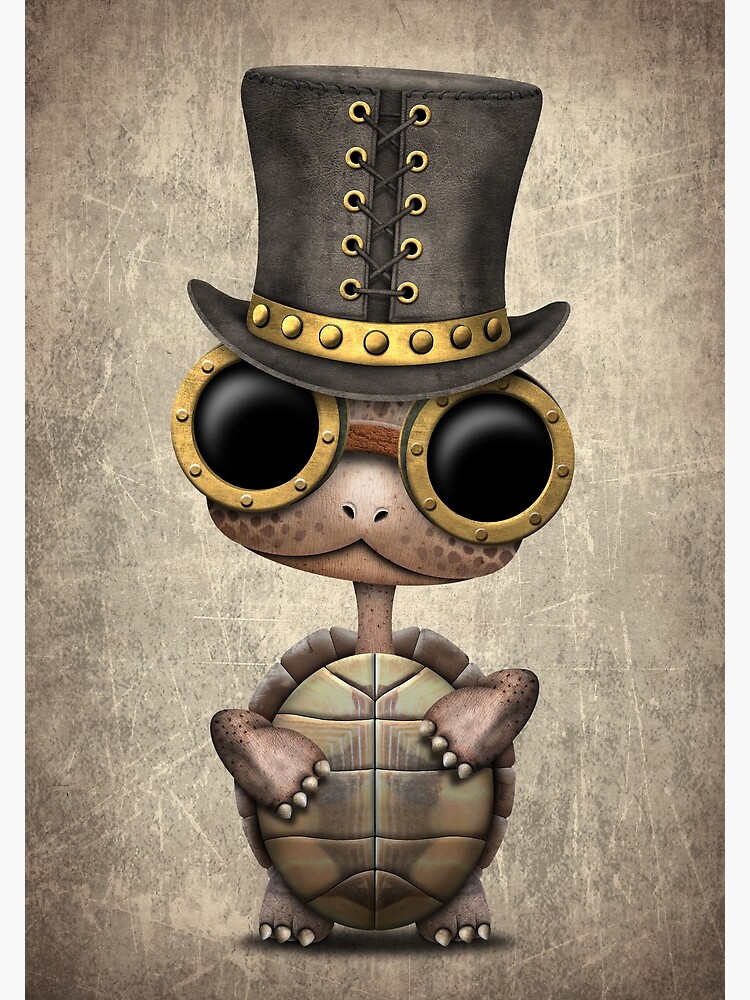 "Vintage Steampunk Baby Turtle" Art Print for Sale by JeffBartels ...