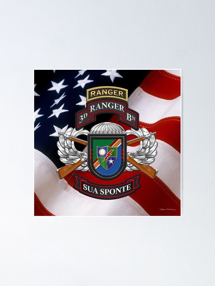 "3rd Ranger Battalion - Army Rangers Special Edition over American Flag ...