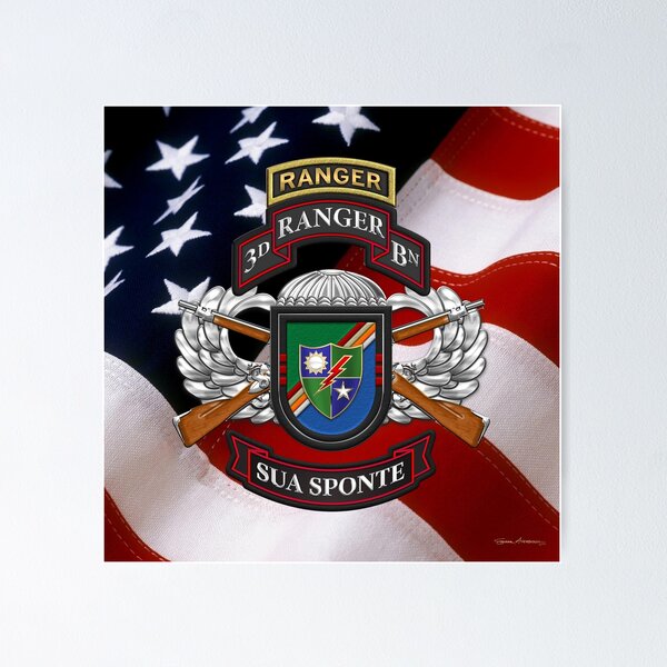 "3rd Ranger Battalion - Army Rangers Special Edition over American Flag ...