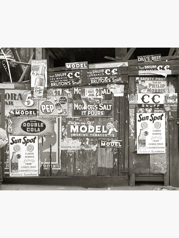 "Advertising Signs, 1938. Vintage Photo" Sticker for Sale by ...