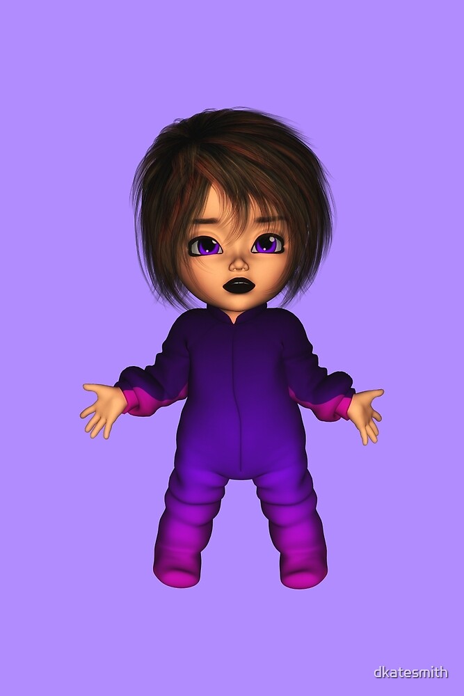 "Cute Fun Toon Halloween Goth Baby" by dkatesmith | Redbubble