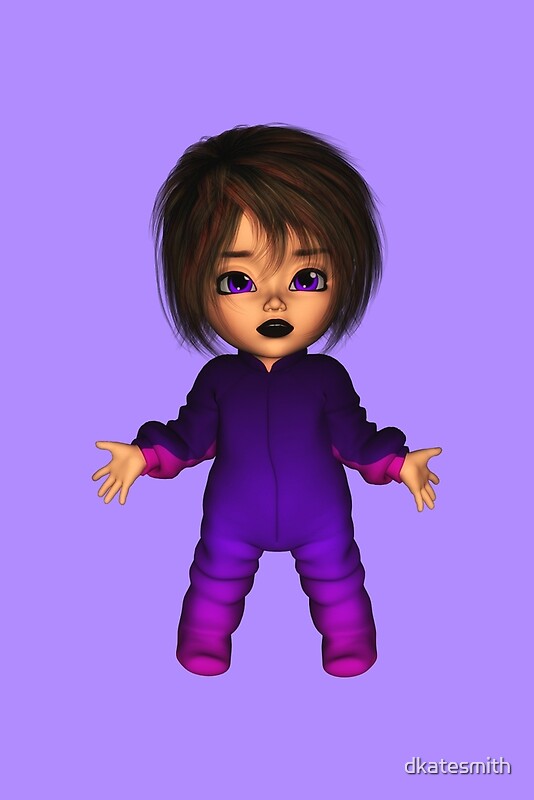 "Cute Fun Toon Halloween Goth Baby" by dkatesmith | Redbubble