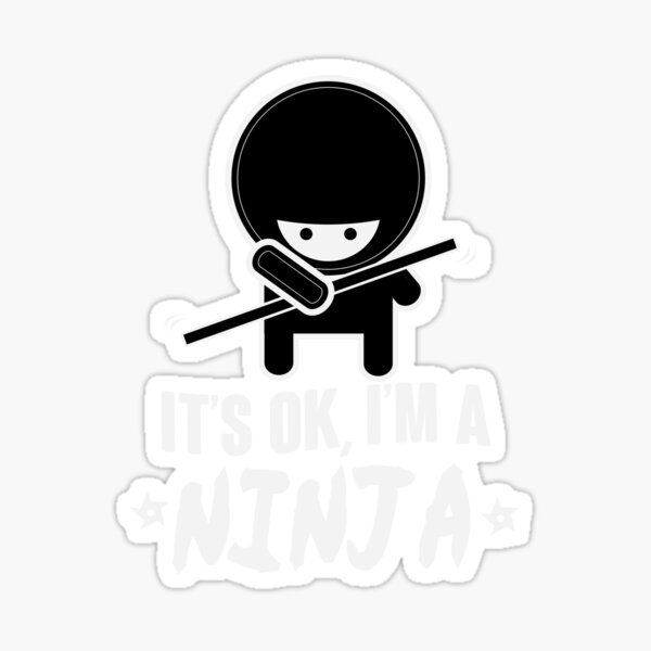 "Ninja Martial Artist Karate Kung Fu Taekwondo Ninjitsu Cute" Sticker ...