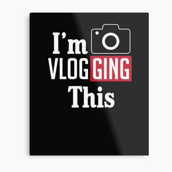 Lámina metálica «Funny Vlogging Vlogger Videographer Seguidor de ...