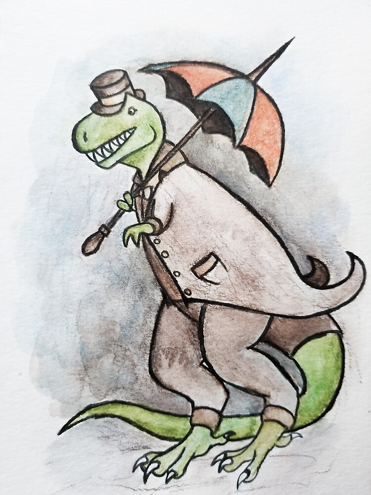 "The Dapper Dinosaurs - Charles the Tyrannosaurus " Poster for Sale by ...