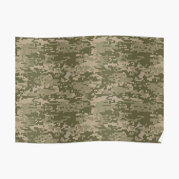 "Multi-scale Digital Pattern camouflage (AOR-1)" Poster for Sale by ...