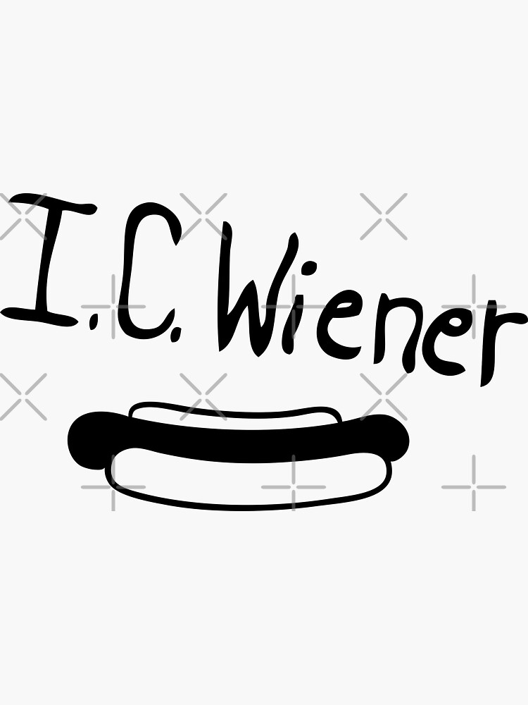 "I.C. Wiener" Sticker for Sale by ellygator | Redbubble