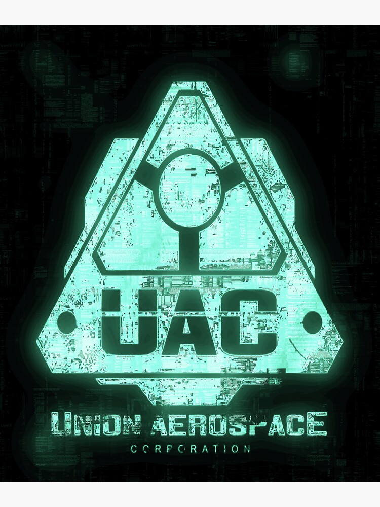"Doom - UAC - Union Aerospace Corporation" Sticker for Sale by ...