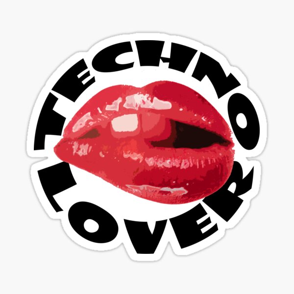"TECHNO LOVER best seller" Sticker by ThinkInkLAB | Redbubble