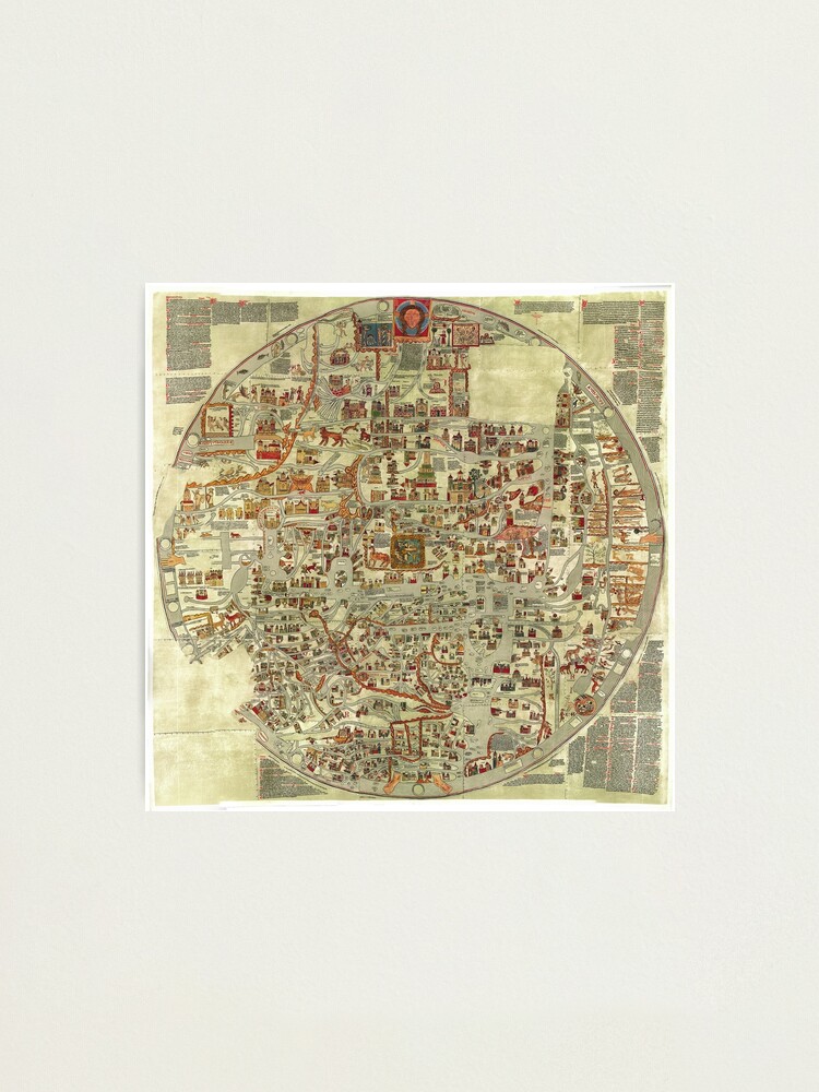 "Ebstorf Map (13th century)" Photographic Print for Sale by ...
