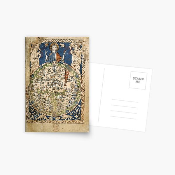 "Psalter World Map (13th century)" Postcard for Sale by ArtHistorical ...