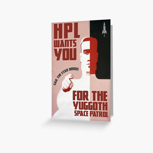 "H.P. Lovecraft Travel Poster: Yuggoth ("Fungi from Yuggoth")" Greeting ...