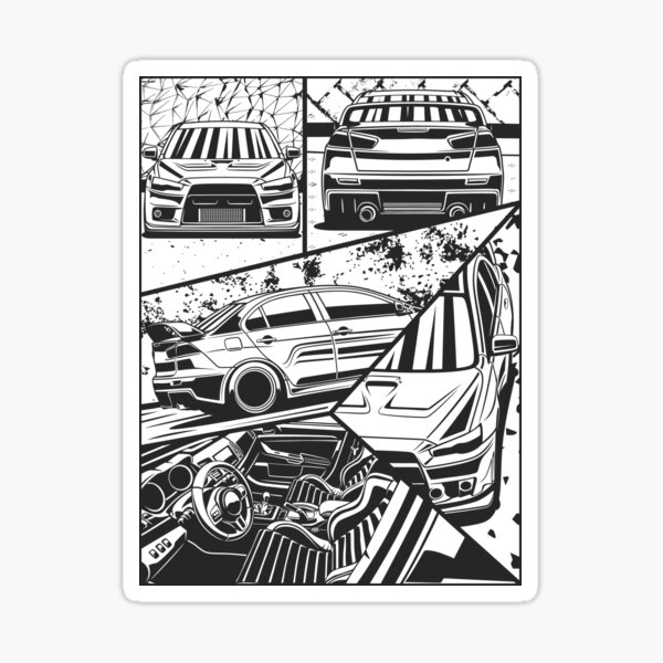 Evo X Stickers | Redbubble