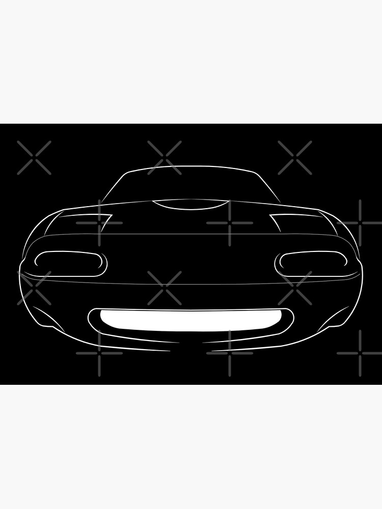 "Mazda Miata MX-5 NA - front stencil, white" Poster for Sale by mal ...