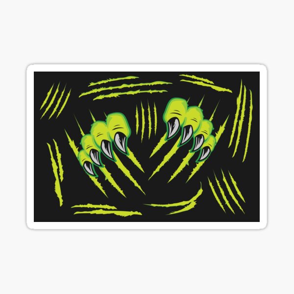 "Monsters Claw Scratches" Sticker for Sale by leen12 | Redbubble