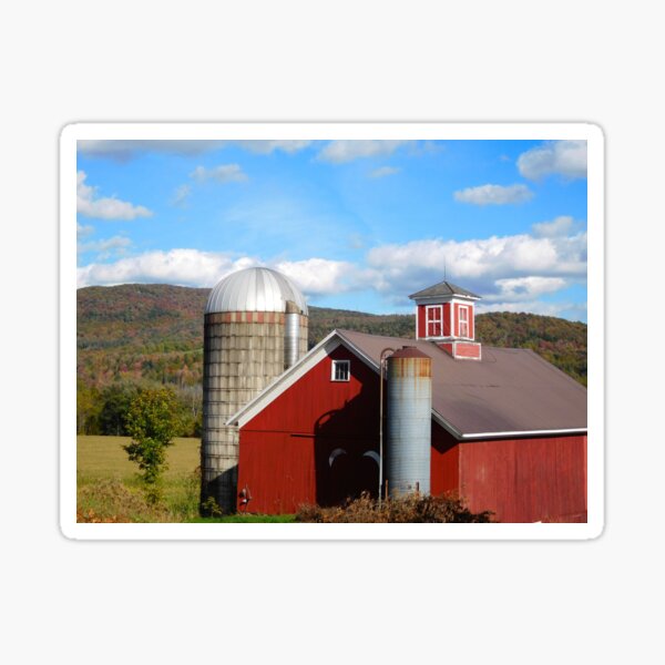 "Vermont Farm" Sticker by HilaryLeslie | Redbubble