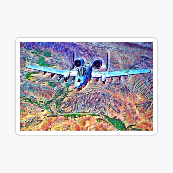 "A10 Thunderbolt II aka Warthog" Sticker by philosophizer | Redbubble