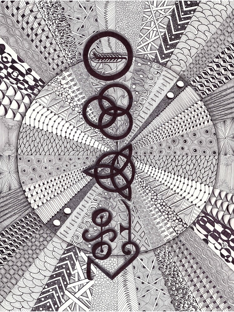 "Zentangle - ZoSo" Sticker by Teresataylor777 | Redbubble