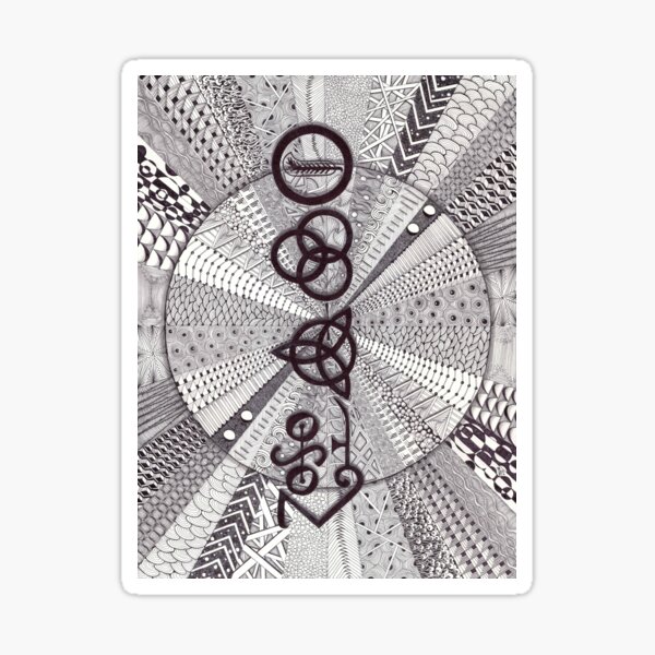 "Zentangle - ZoSo" Sticker by Teresataylor777 | Redbubble