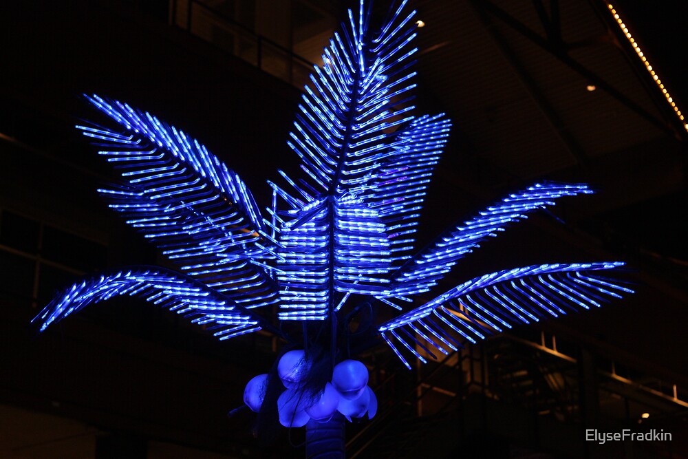 "Blue Neon Palm Tree" by ElyseFradkin | Redbubble